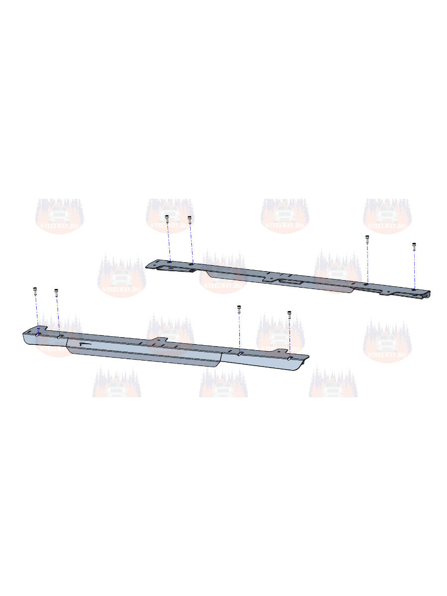 Portbagaj Duster 3 Rhino Rack Pioneer6, cu prinderi directe pe barele ...