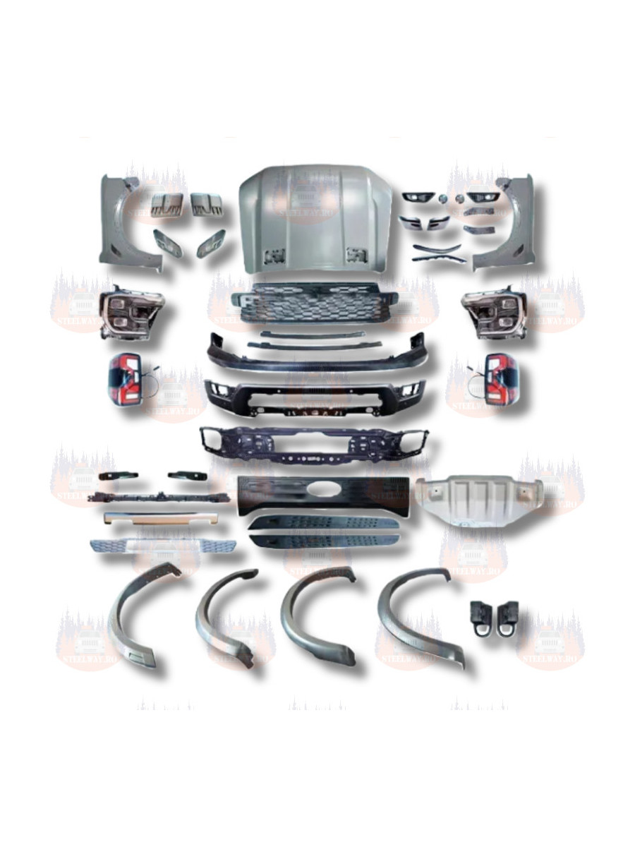 Transformare Ford Ranger T9 (XL/XLS/XLT) Wildtrack 2023+ Body Kit in ...