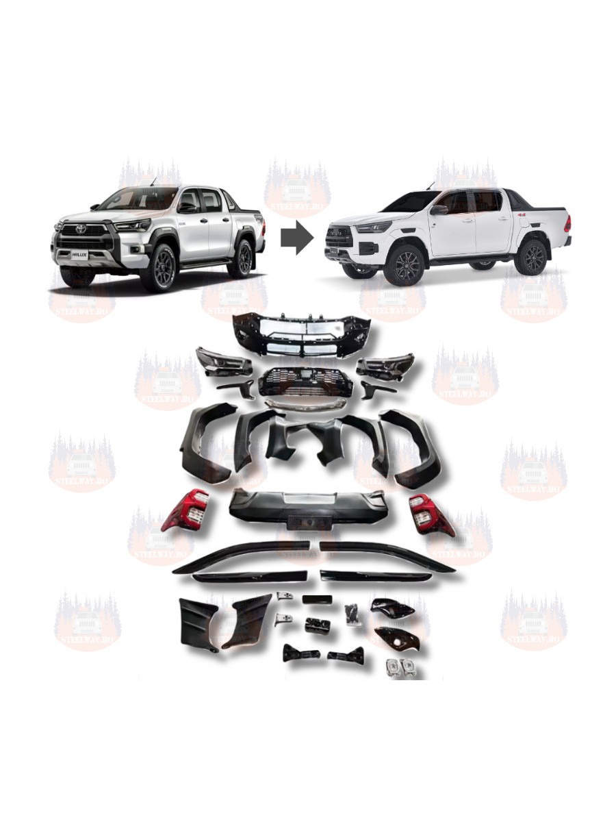 Toyota Hilux Revo/Rocco 2016-2020 Body Kit to Toyota Hilux GR Revo 2024